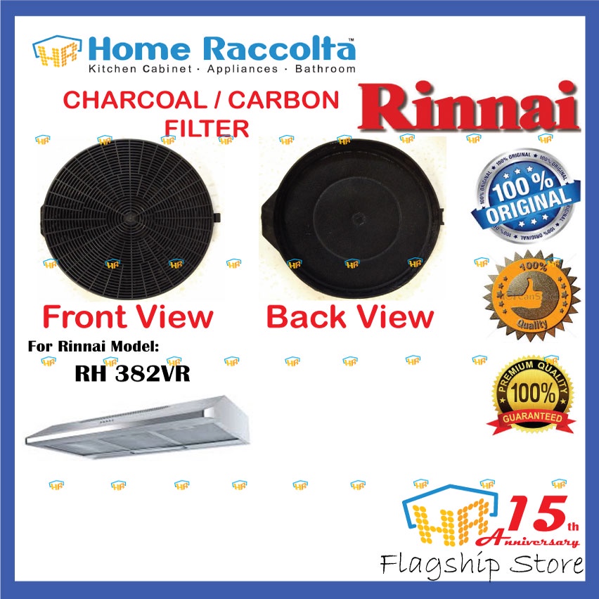 Charcoal Filter For Rinnai Cooker Hood Rinnai Hood RH382VR | Shopee ...
