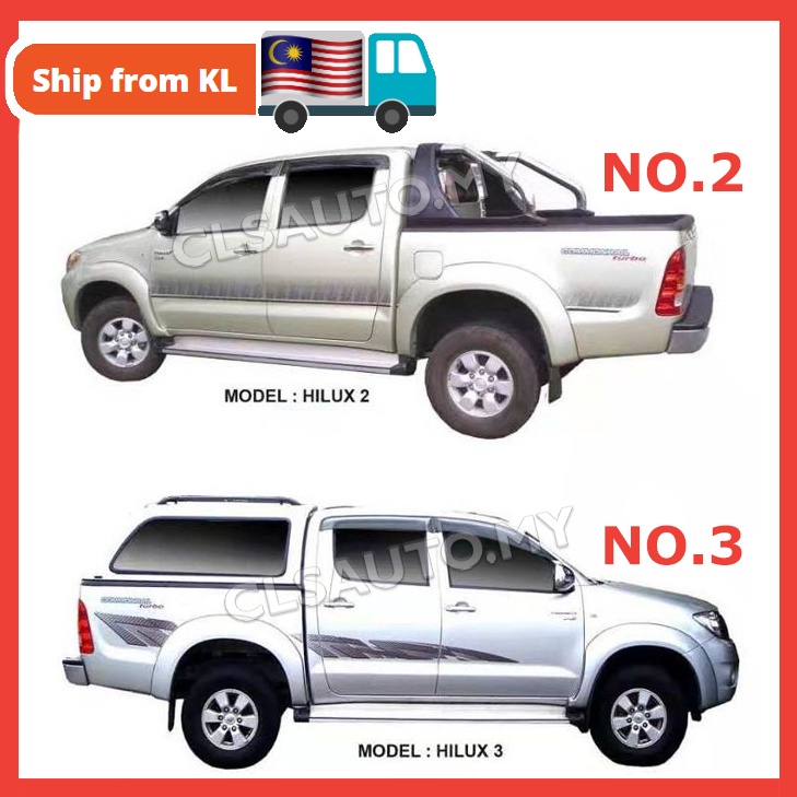 Toyota Hilux Body Sticker Car Side Body Lining Sticker (13 Designs ...