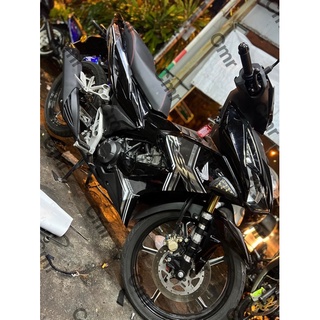 HONDA RS-X RSX 150 Custom Hijau Lumut Army Green/ Cover Black Chrome ...