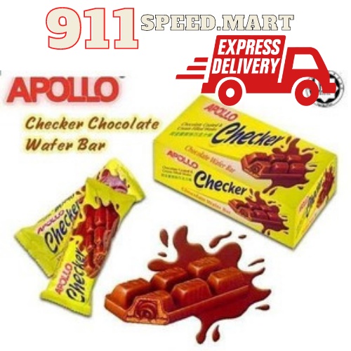 [911] Apollo Checker Chocolate Wafer Bar 24pieces x 15gm (1788 ...