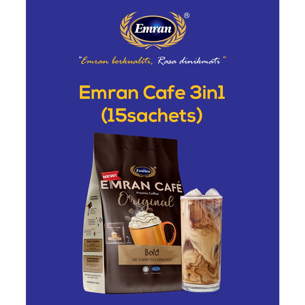 [NEW] Emran Cafe 3in1 (15sachets) | Shopee Malaysia