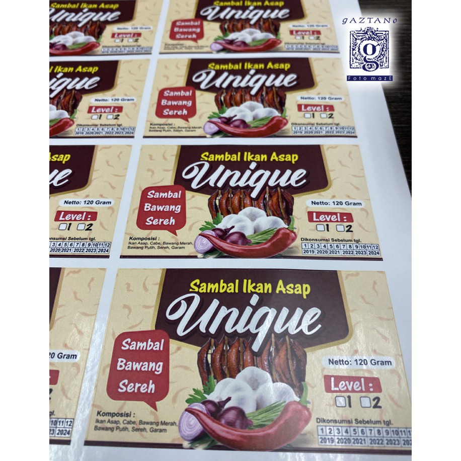 Sticker Label Bungkusan Makanan - 300pcs print & cut | Shopee Malaysia