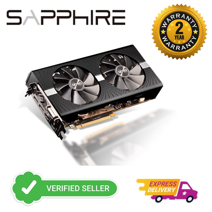 SAPPHIRE RX570 RX 570 4GB GDDR5 256BIT NITRO+ (11266-98-90G) | Shopee ...