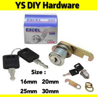 GENUINE EXCEL 999 CAM LOCK 999 16MM 20MM 25MM 30MM CABINET DRAWER LOCk ...