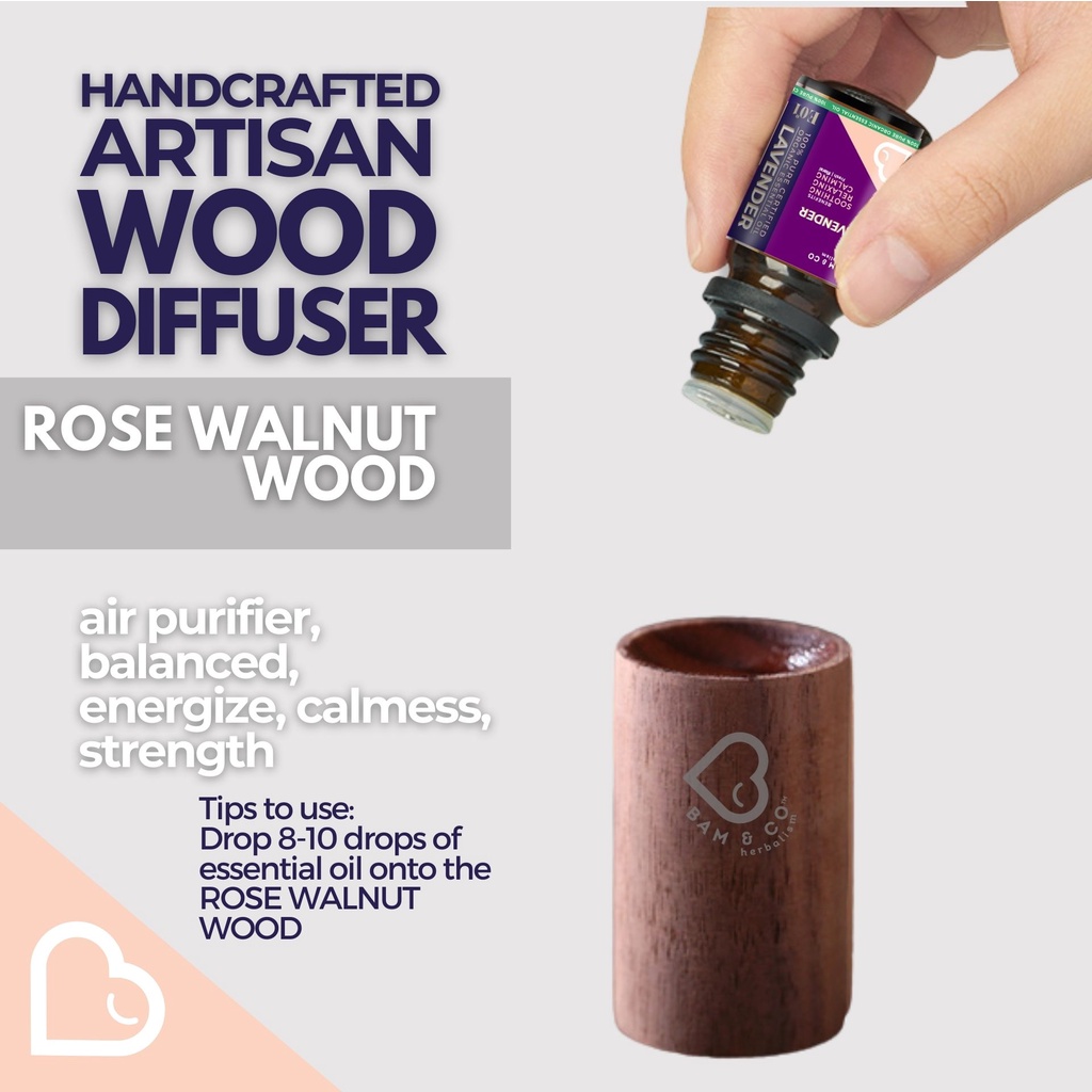 Bam & Co Rose Walnut Wood Essential Oil Diffuser | Shopee Malaysia