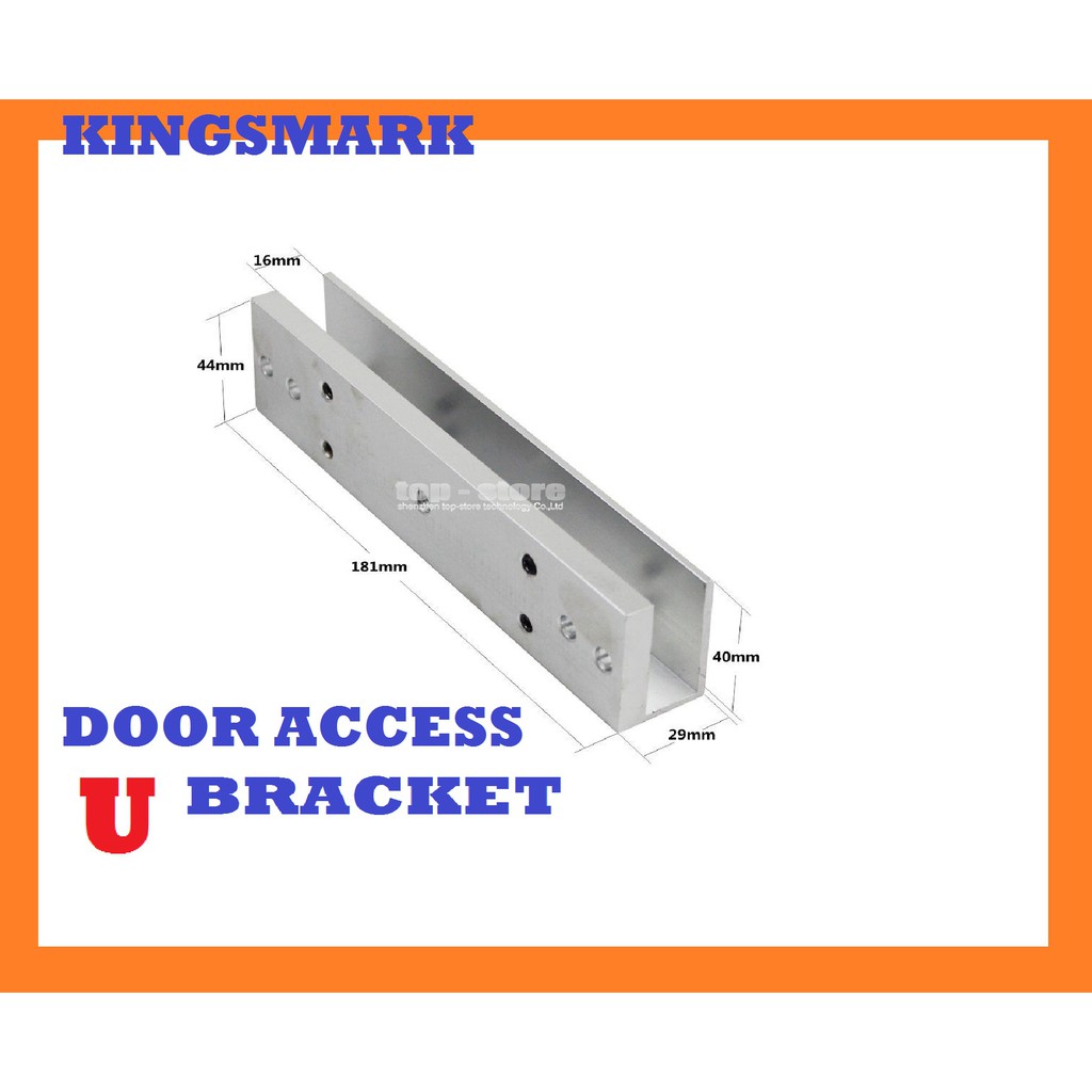 DOOR ACCESS U BRACKET (ALUMINIUM FOR GLASS DOOR) HEAVY DUTY | Shopee ...