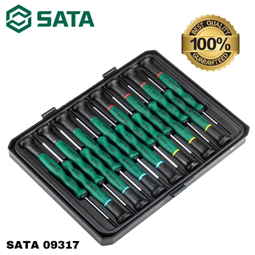 SATA 09317 15PC MASTER PRECISION SCREWDRIVER SET / SLOTTED / PHILLIPS ...