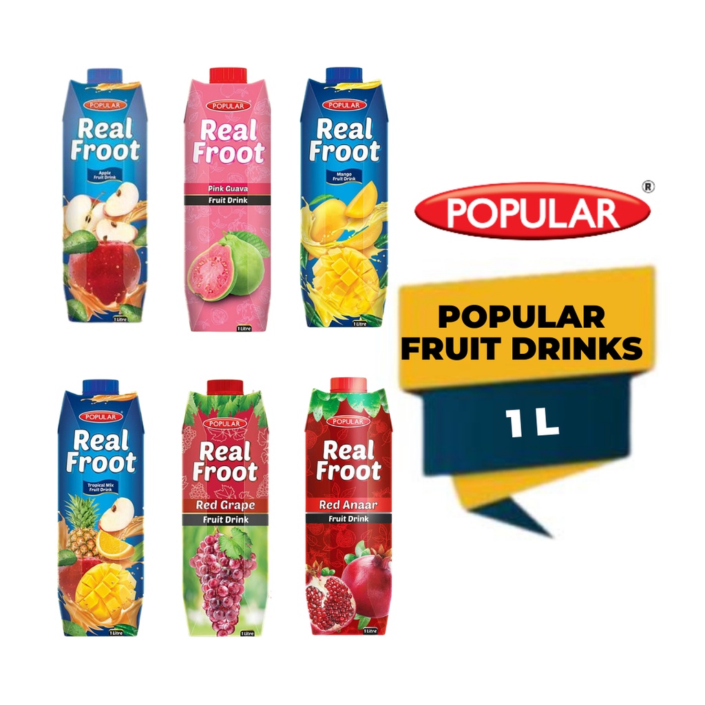 POPULAR REAL FROOT FRUIT DRINKS/JUICE (MANGO, PINK GUAVA, RED GRAPE ...