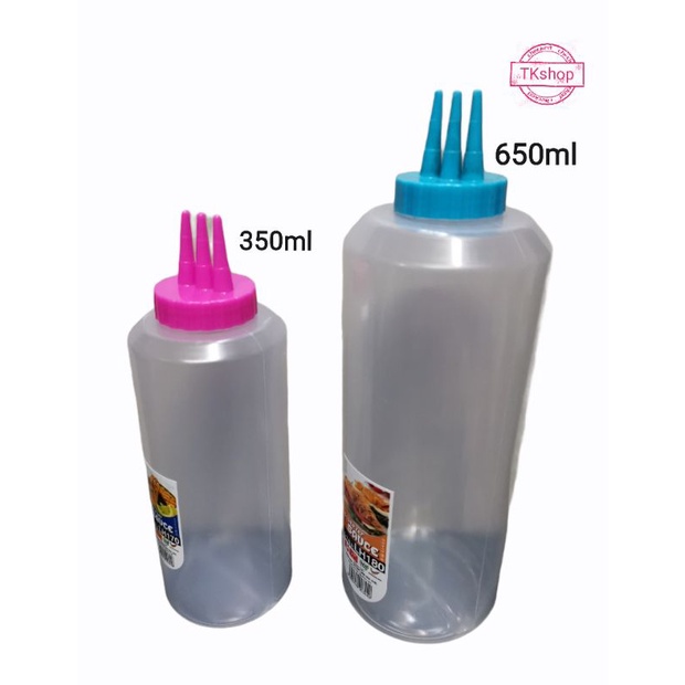 Bottle Sauce 350ml & 650ml/3 Holes Sauce Bottle/Botol Sos Roti Jala ...