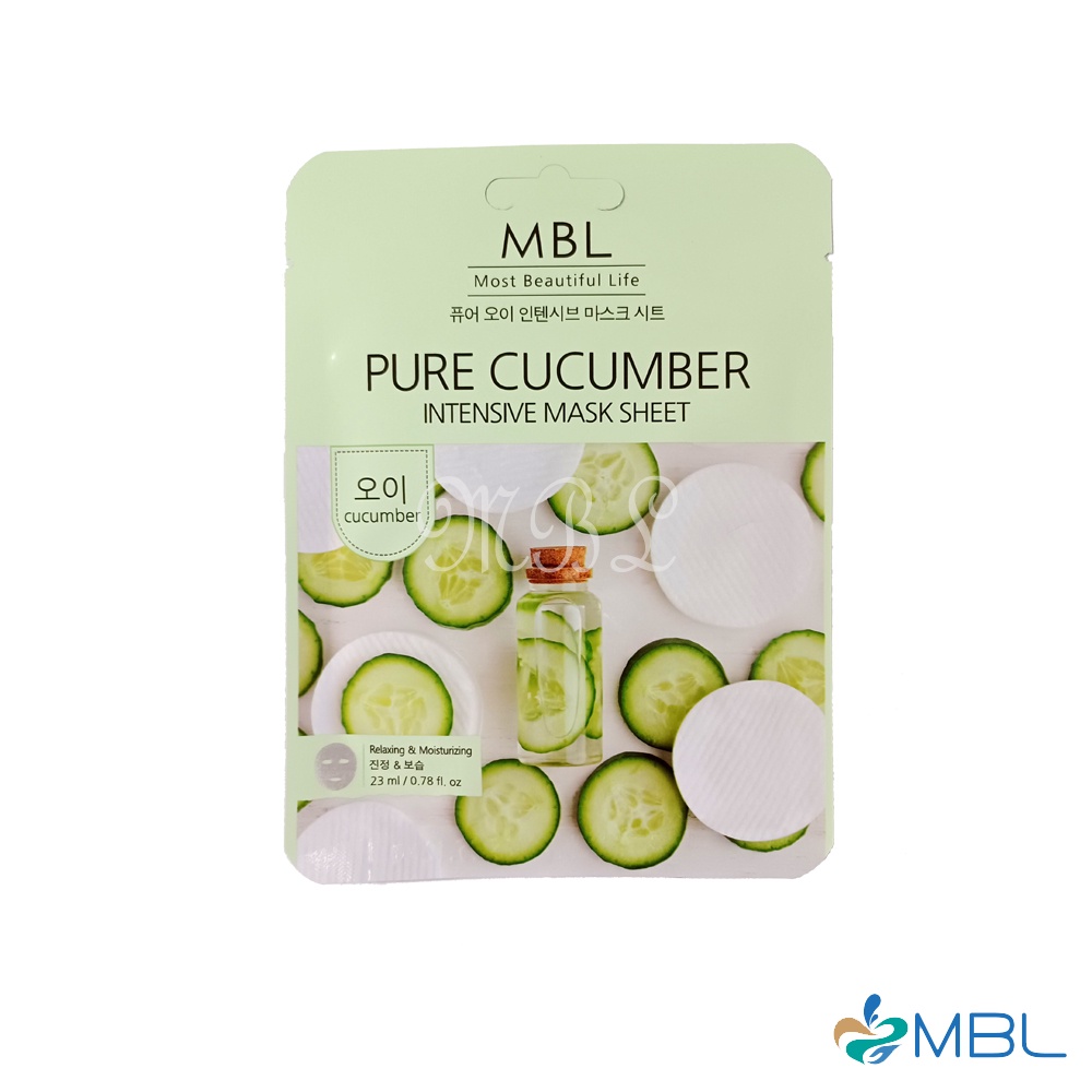MBL PURE CUCUMBER INTENSIVE MASK SHEET(10 sheet) | Shopee Malaysia