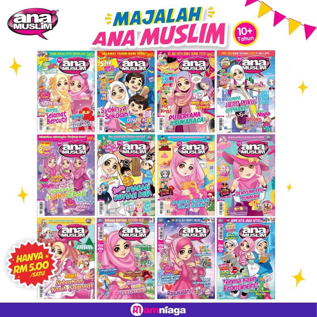 Koleksi Majalah Ana Muslim (10-14 Tahun) Bacaan Kanak Kanak Buku Cerita ...
