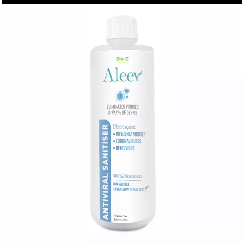 BIO-D Aleev Antiviral Sanitizer 500ml for Air & Surface. Effective ...