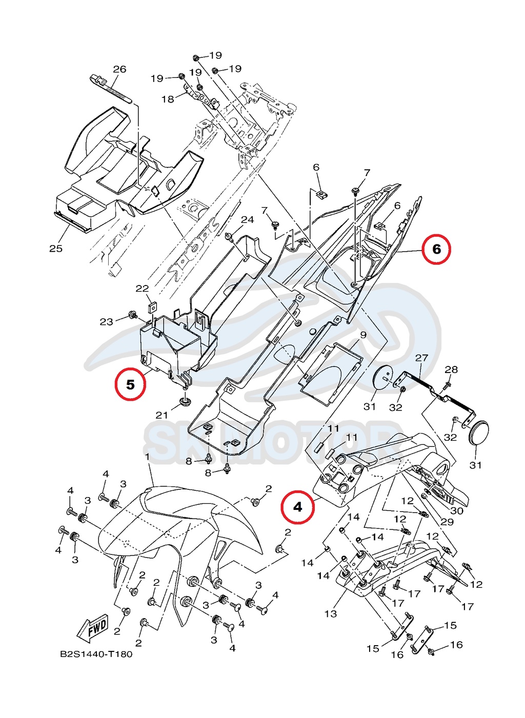 Yamaha YZF-R15 R15 V3 Original Inner Cover Full Set / Kaver Hitam Mud ...