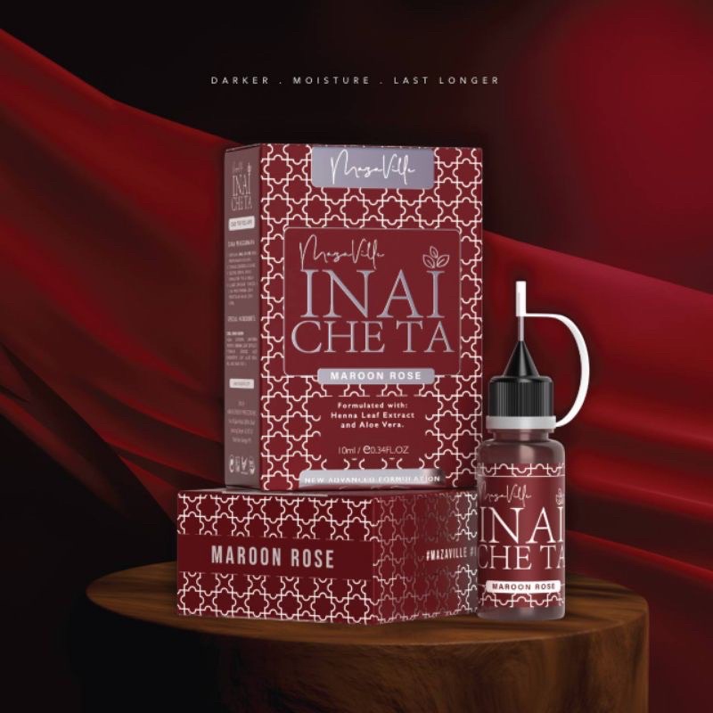 Inai Che Ta Inai Asli Original Henna by Mazaville Ready Use 10ml ...