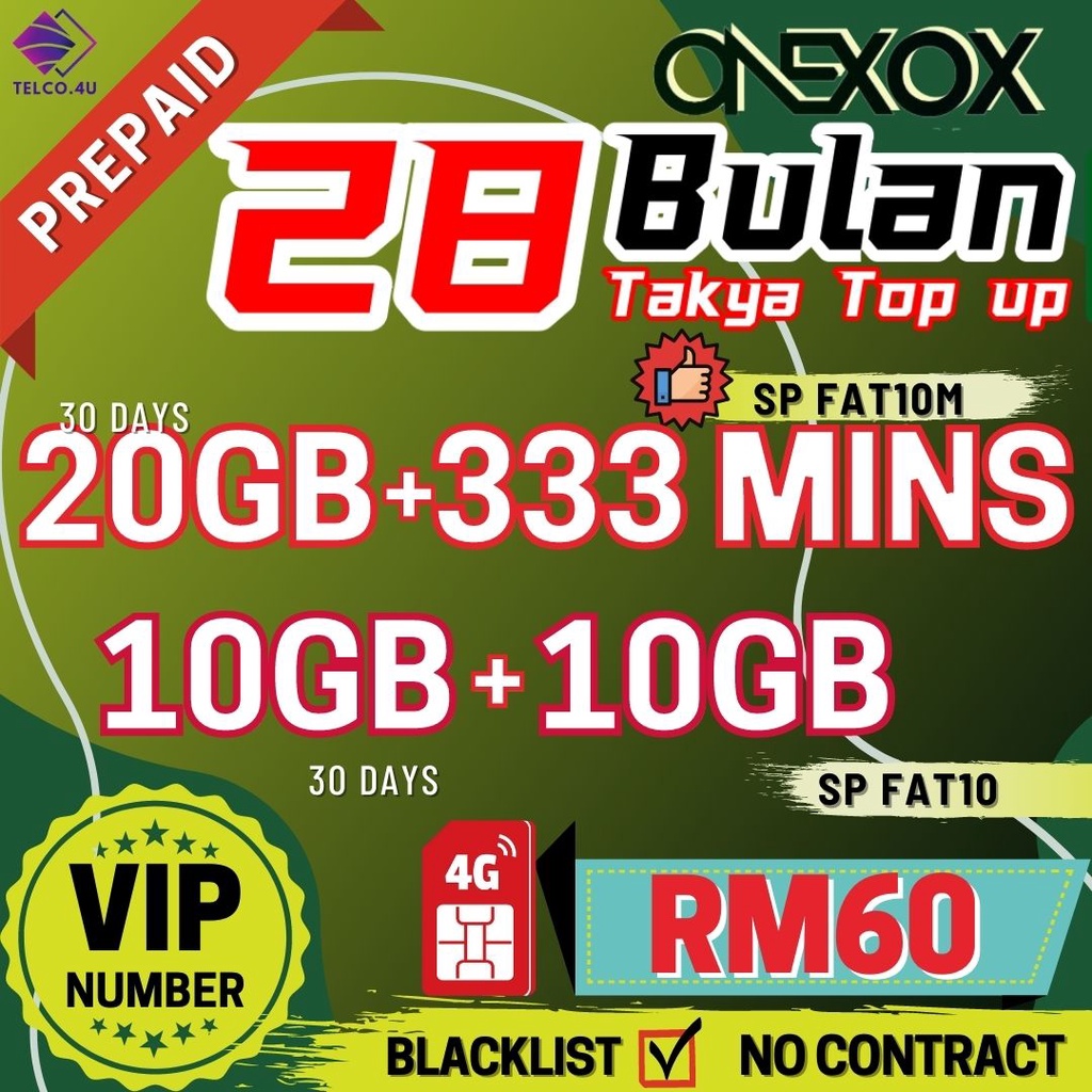 ONEXOX Prepaid Plan Welcome Deal 28 Months 4G Data Long Life ONE XOX ...