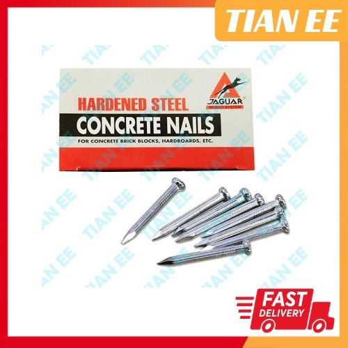 TIANEE RM0.99 packed Jaguar Hardened Steel Concrete Nail Paku Simen ...