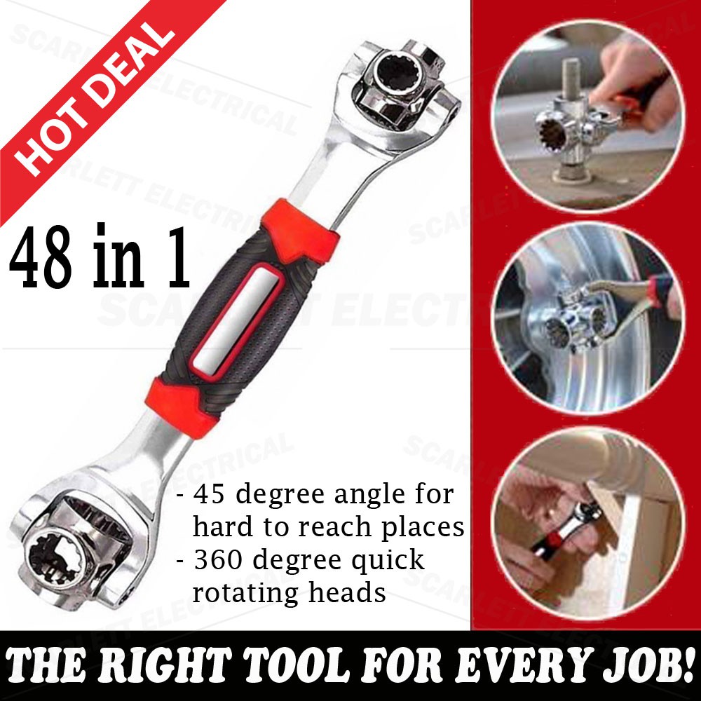 48 in 1 Universal Wrench Multi-Function Socket Handy Tool Adjustable Spanner / Sepana Boleh ...