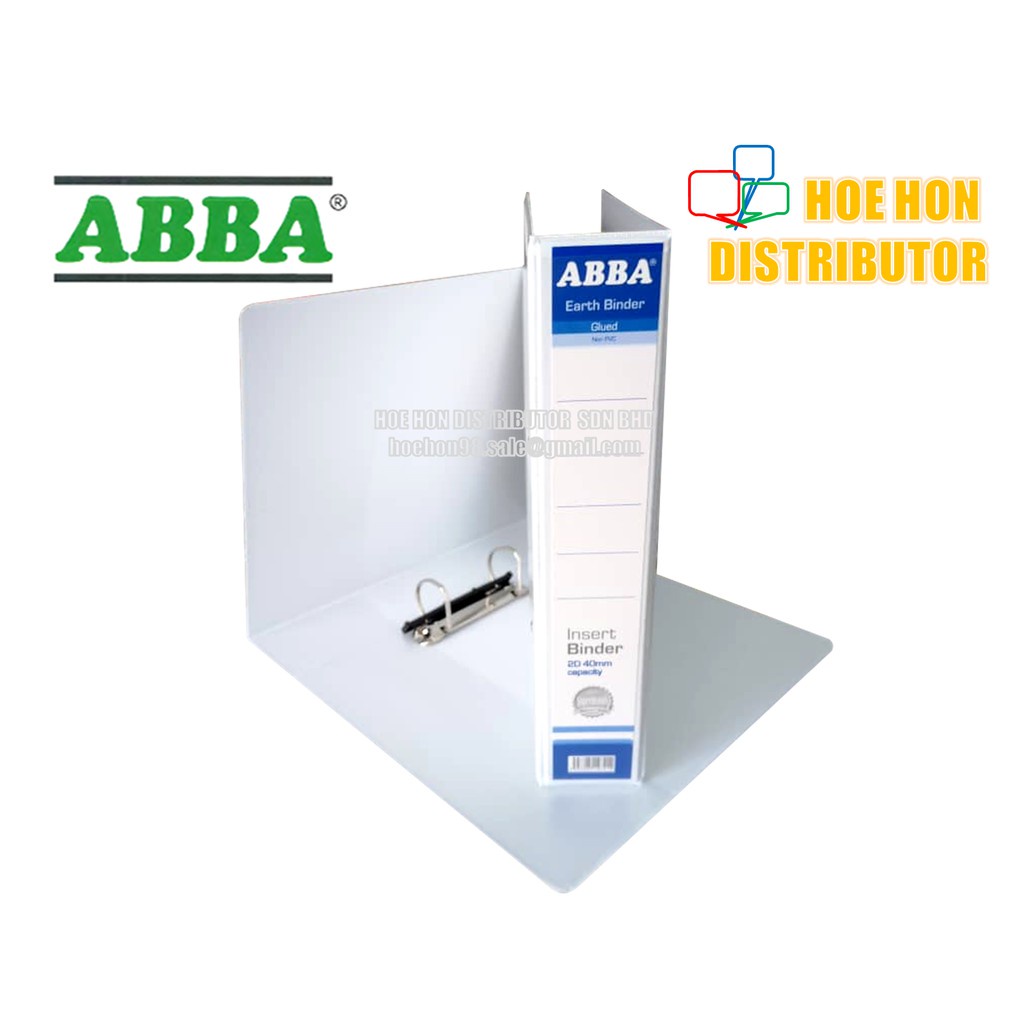 ABBA White Insert Binder 2D Ring File / Fail Putih 40mm | Shopee Malaysia