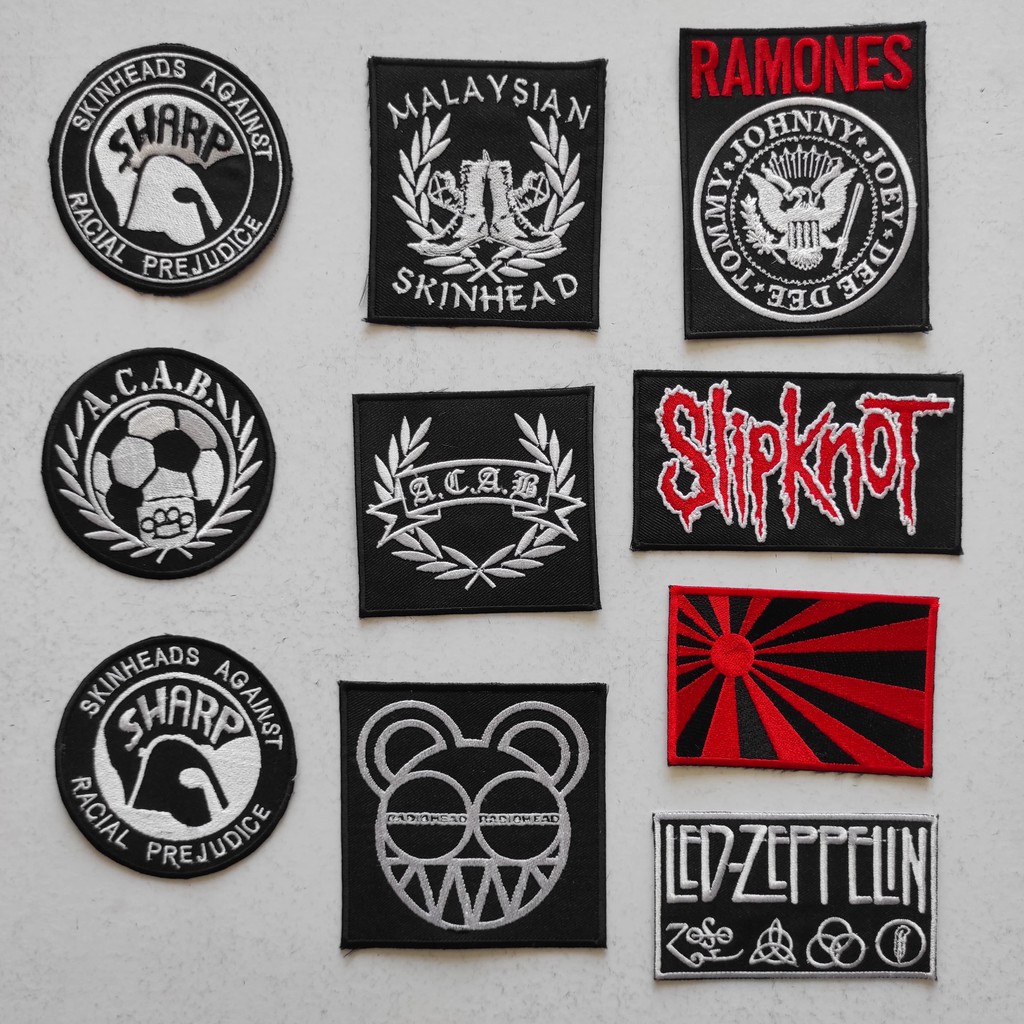Patches (Sharp, Skinhead, Radiohead, Ramones, Slipknot, Loudness, Led Zeppelin) | Shopee Malaysia