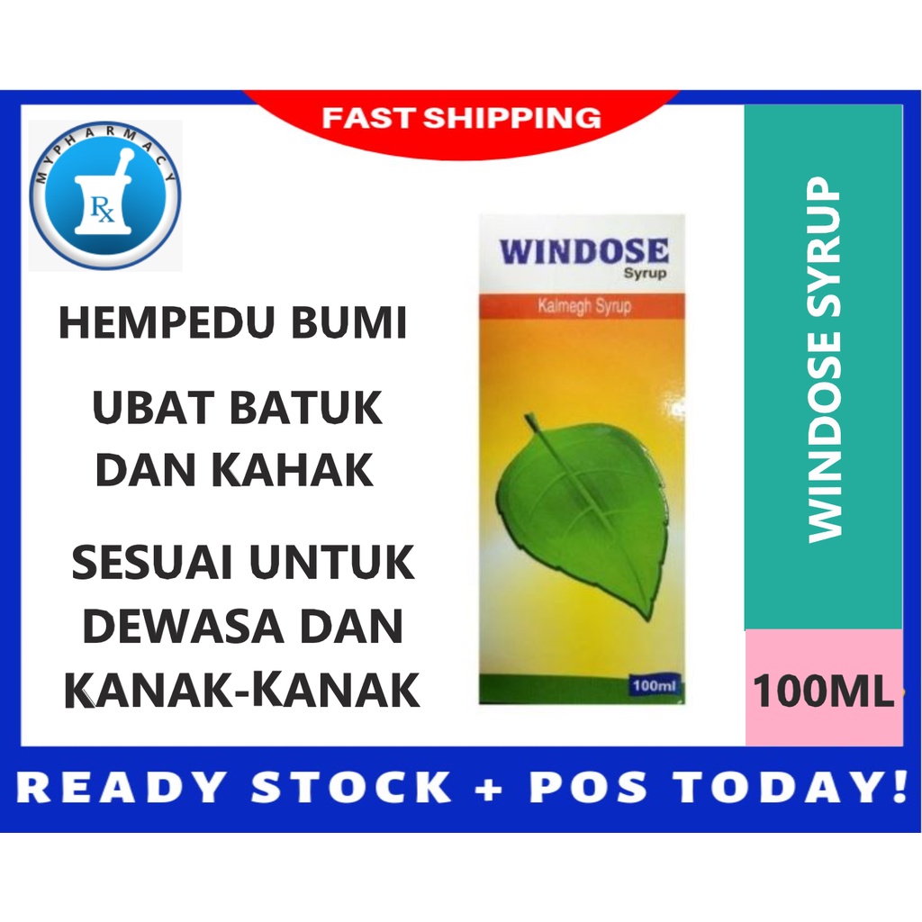 WINDOSE COUGH SYRUP 100ML [EXP 30.09.2024] BATUK BERKAHAK HEMPEDU BUMI ...