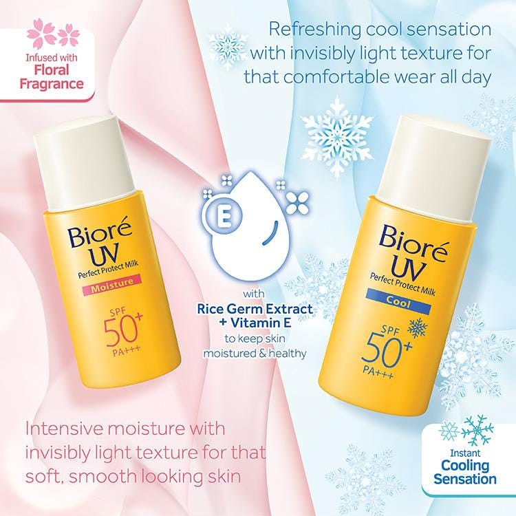 BIORE UV Perfect Milk Moisture SPF 50+ Sunscreen - Khairulaming Fans Club