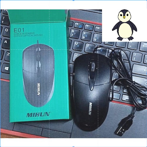 (BIG) Wired Mouse MIHUN E01 Black Mice Usb Cable Gaming Computer ...