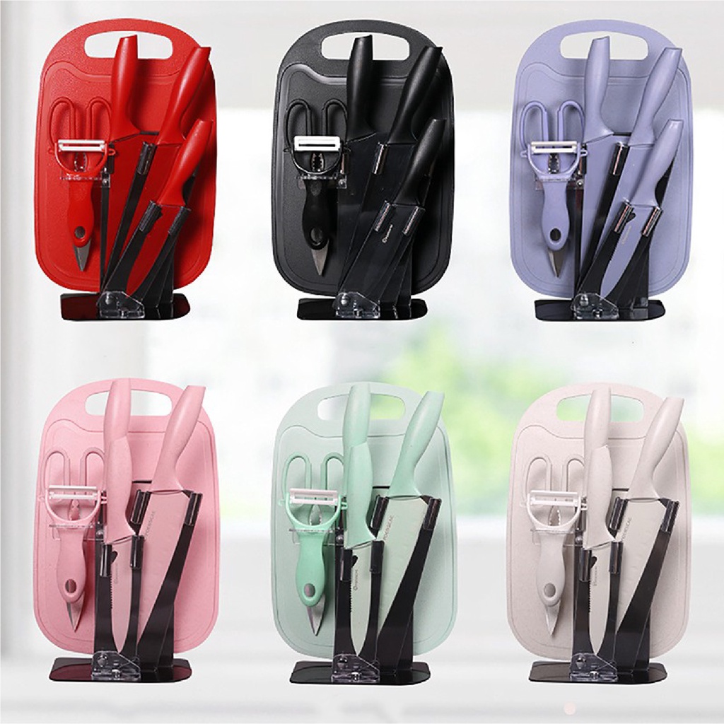 Swiss Thomas Kitchen KNIFE SET 7 in 1 PISAU VIRAL Kitchen Knives ...