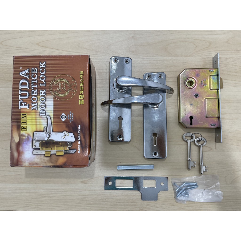 [100% Authentic] Fuda 202 Mortice Lock 2-Lever Mortise Grill Door 2 ...