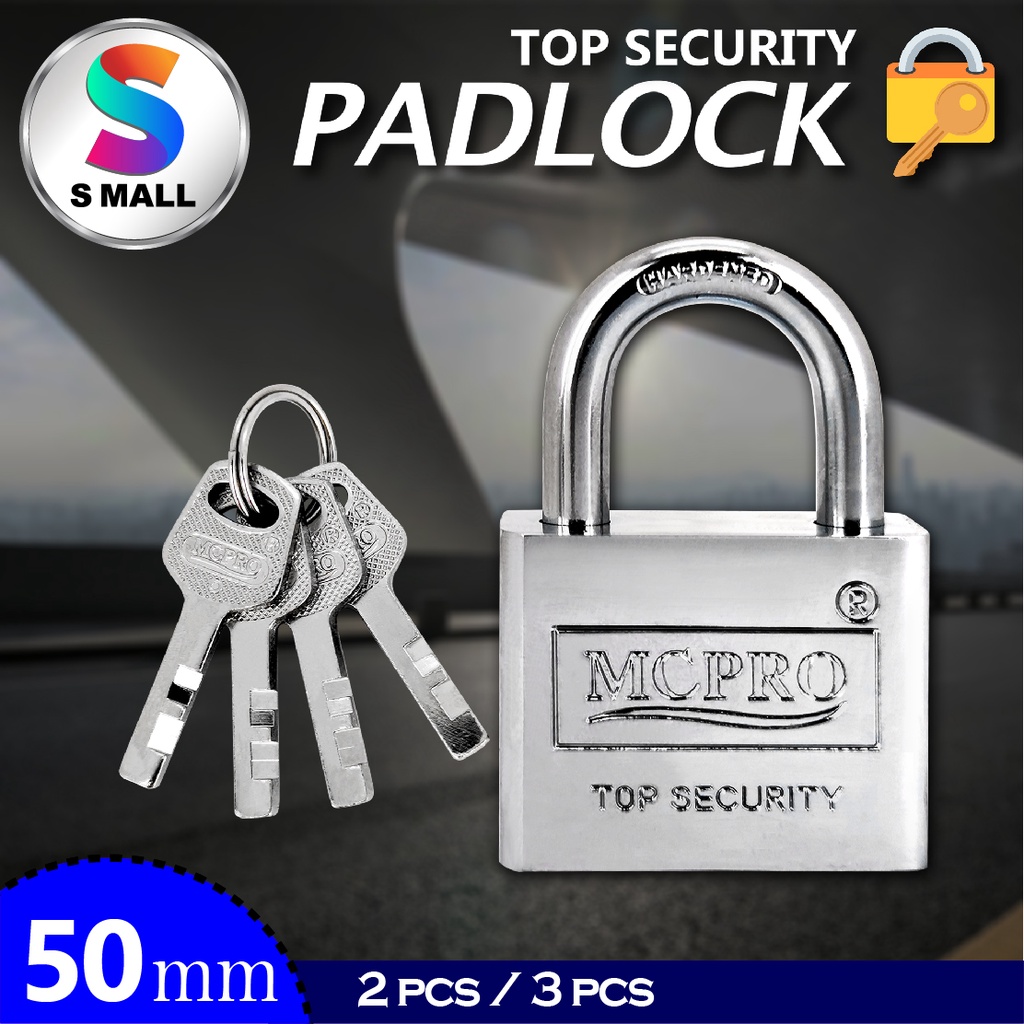 MCPRO PADLOCK STEEL SECURITY DOOR PADLOCK / MANGGA PINTU 50mm ( 2pcs ...