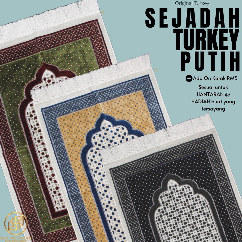 Sejadah Hantaran Hadiah Putih Turkey Origianl [KOTAK DISEDIAKAN + ADD ...