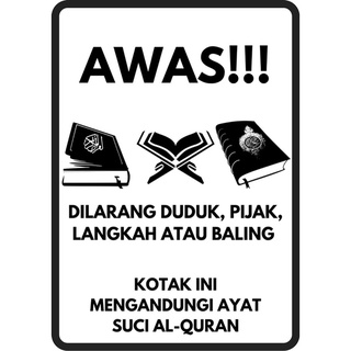 Sticker Amaran Kandungan Ayat Al Quran Sticker Pos Al-Quran Ayat Suci ...