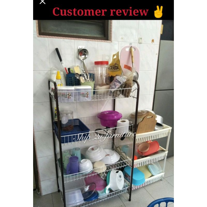 3V4 tier Multifunction rack 4 Tier Rack Rak serbaguna 4 tingkat rak ...