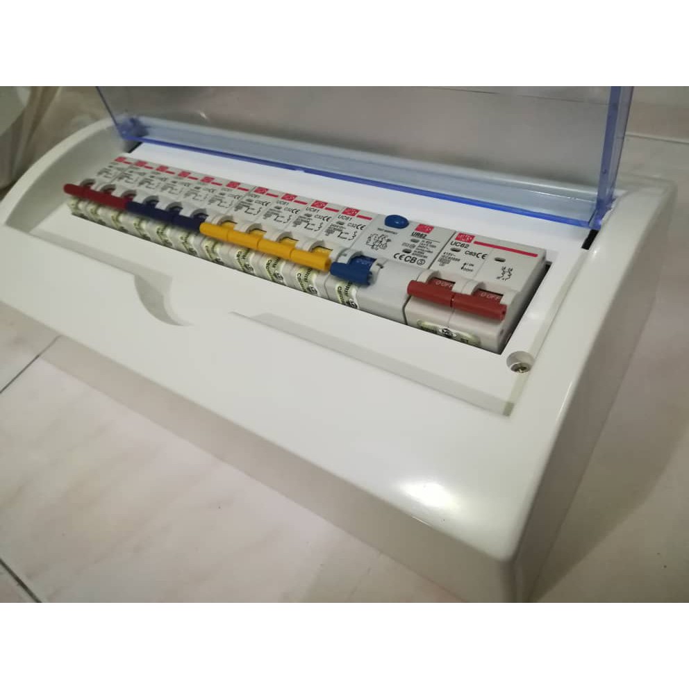 Big Full Set Consumer Box 14 14 5 Way 1 Row Electric Kotak Suis Main