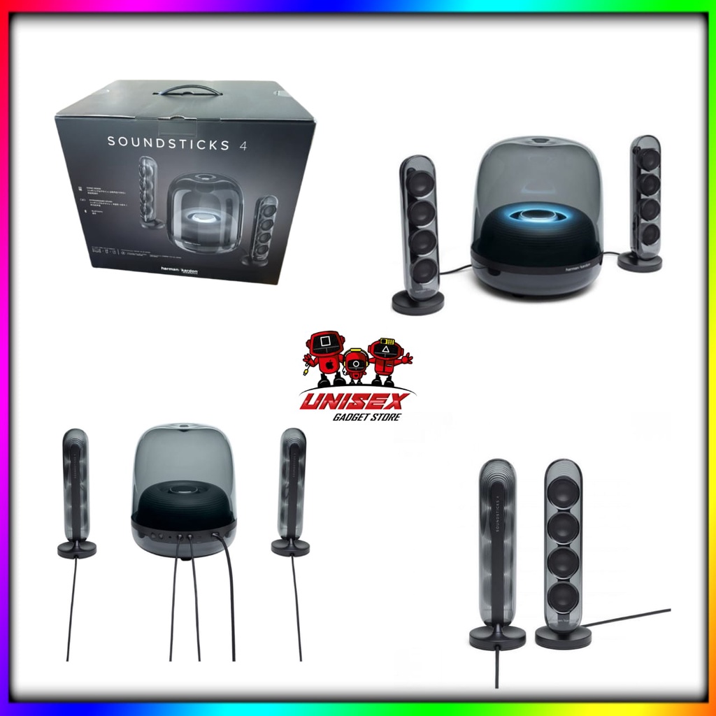 HARMAN KARDON SOUNDSTICKS 4 Wireless Bluetooth Speaker Sound Sticks 4 ...