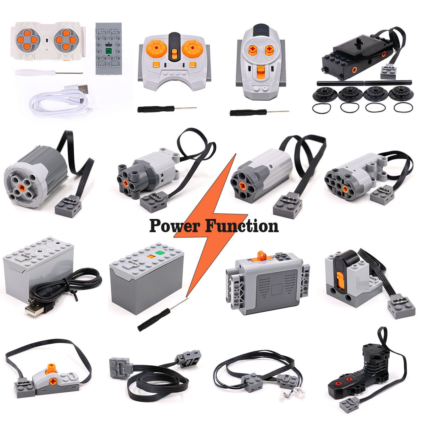 Compatible with Lego Technic Motor Remote Control Power Functions Set ...