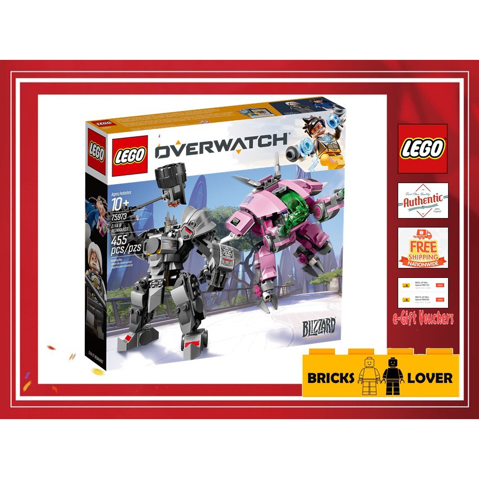 Lego 75973 {Bricks_Lover} Overwatch - D.Va & Reinhardt (100% Original ...