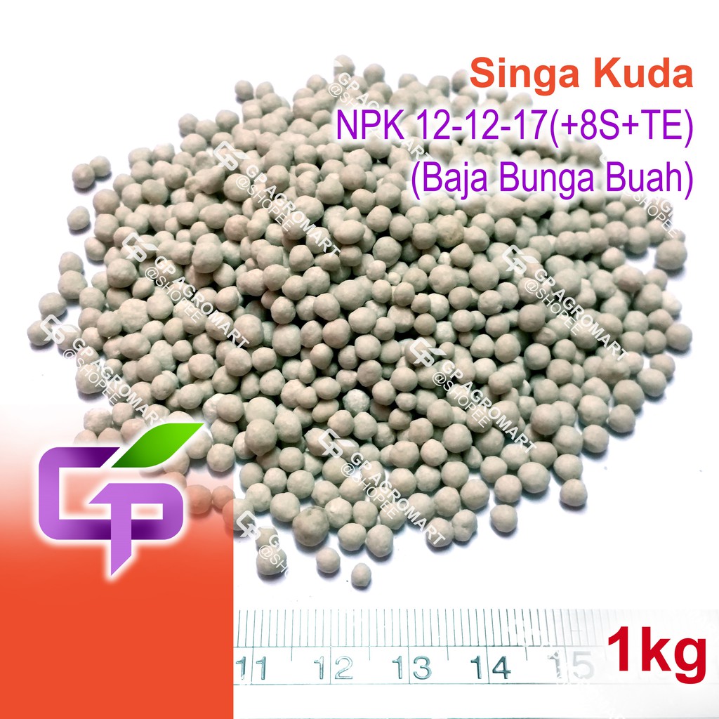 1kg Baja Nitrophoska NPK 12-12-17(+2MgO+8S+TE) / Baja Bunga Buah / Baja ...