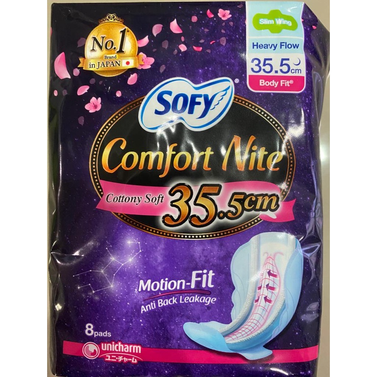 [Shocking Sales] SOFY Comfort Nite Sanitary Pads Night Wings 35CM (8 Pads) | Shopee Malaysia