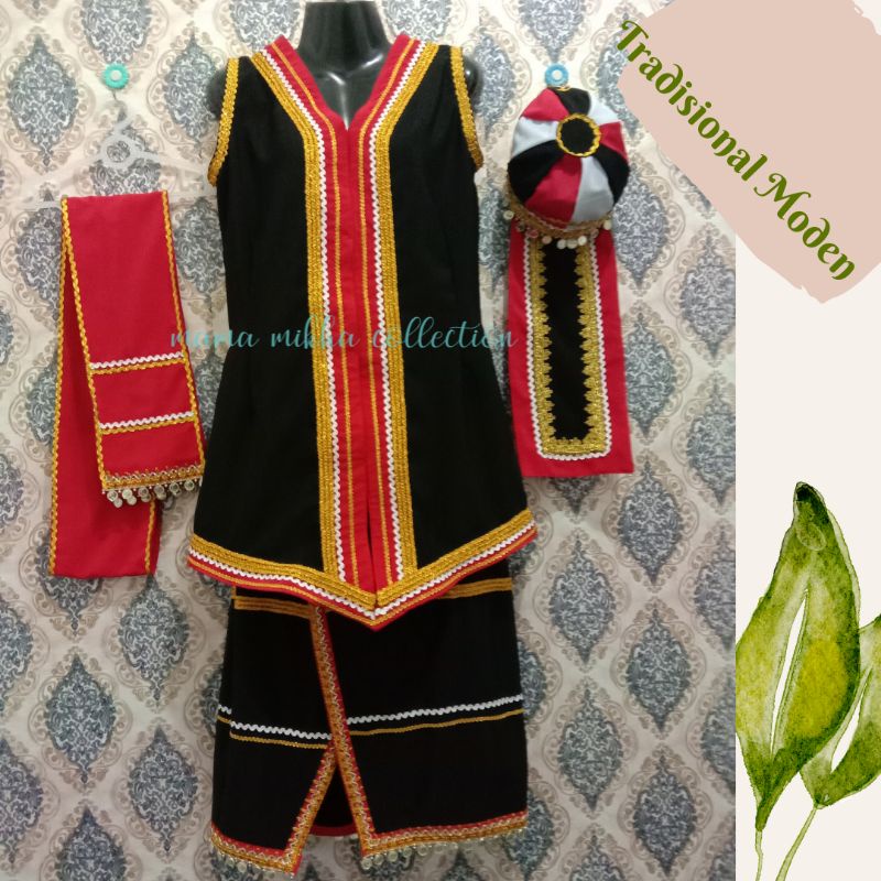 Baju Tradisional Moden Bidayuh/Dayak Borneo Sabah Sarawak | Shopee Malaysia