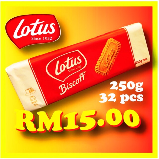 ORIGINAL LOTUS BISCOFF BISCUITS 250g (32pcs)(READY STOCK) | Shopee Malaysia