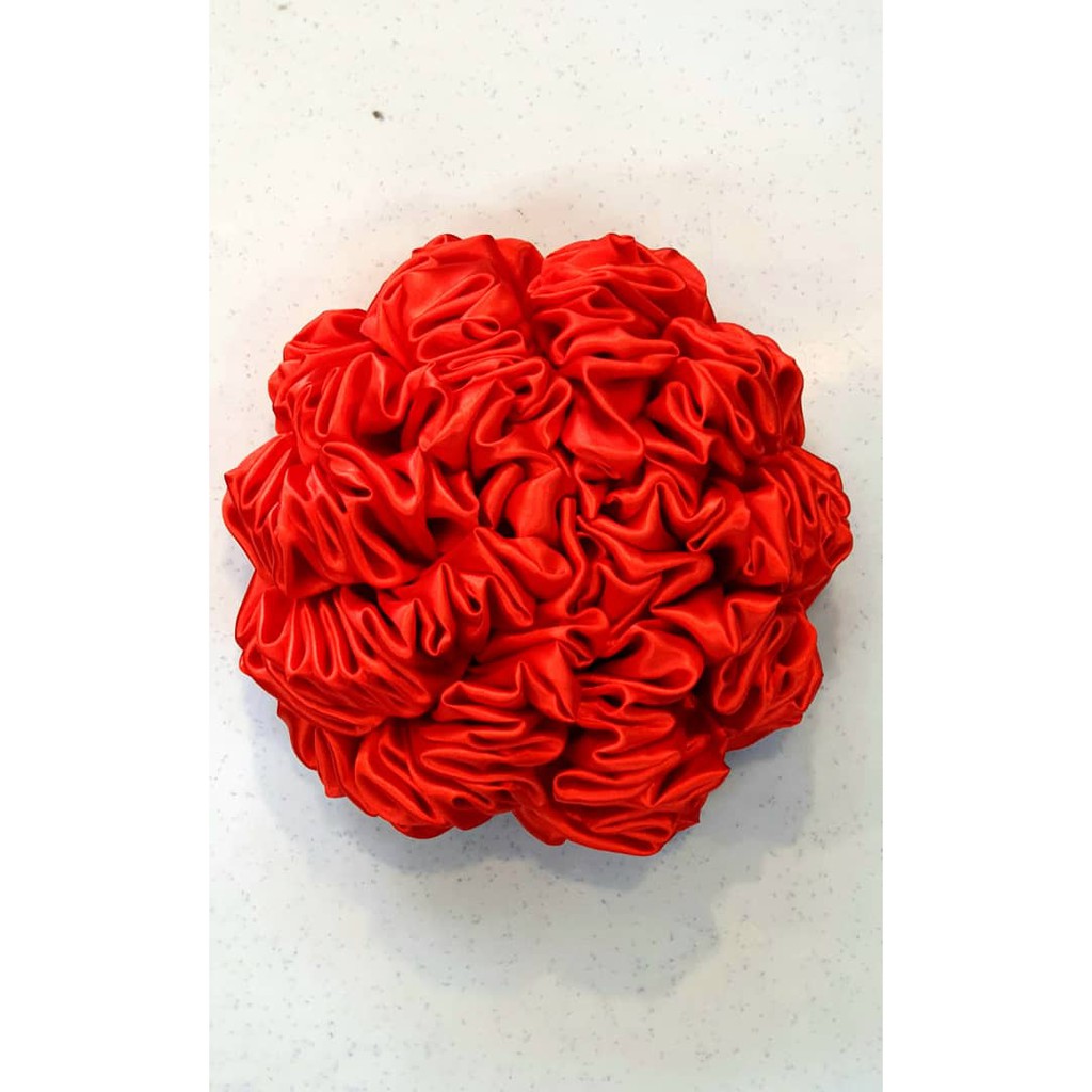 亮面红布 红彩 门彩 绣球 花球 100% Satin Red Cloth Red Ball | Shopee Malaysia