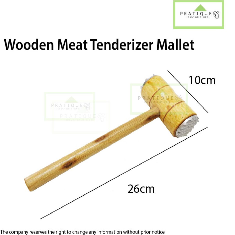 Wooden Handle Meat Tenderizer Mallet/ Tukul Daging / Pemegang Kayu ...