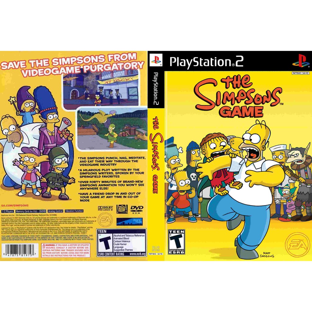 PS2 THE SIMPSONS GAME ( DVD Games ) | Shopee Malaysia