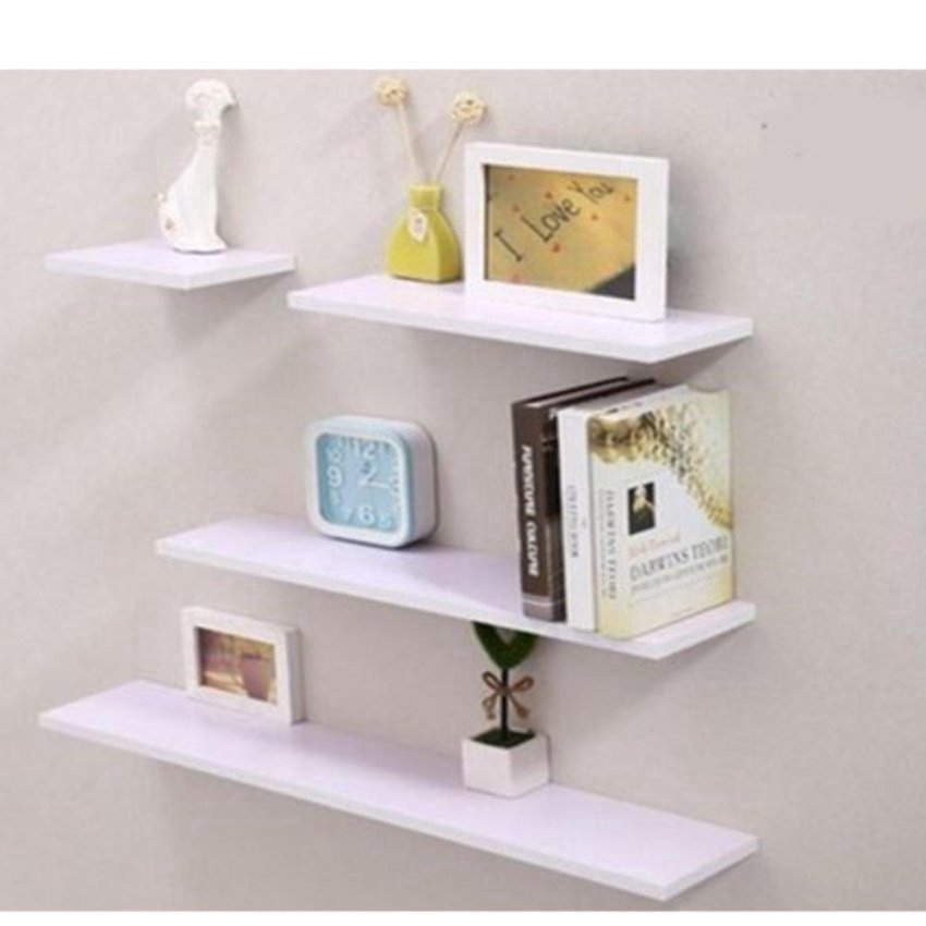 [READY STOCK] Set of 4 Horizontal Shape Wall Mounted Shelves - Design A ...