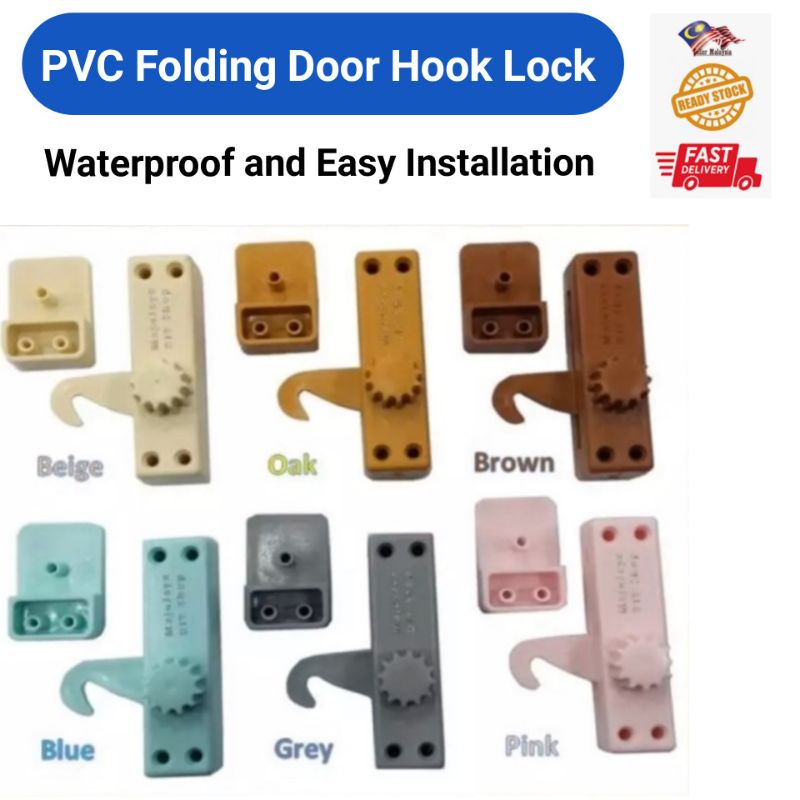 **Ready Stock** PVC Hook Lock For PVC Folding Sliding Door Washroom ...