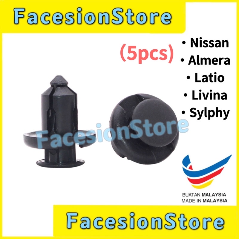 Nissan Front Rear Bumper Fender Push Retainer Car Clip (5pcs) | Shopee ...