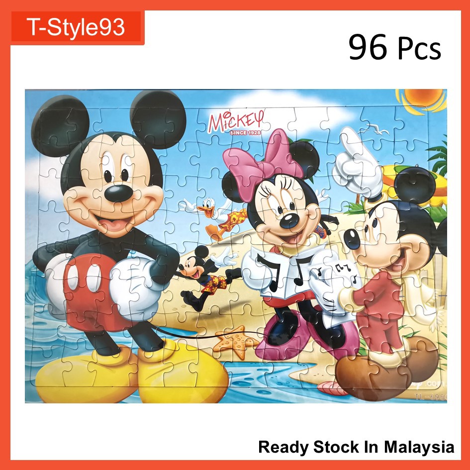 Mickey Mouse Puzzle A 96pcs For Kids Learning | Shopee Malaysia