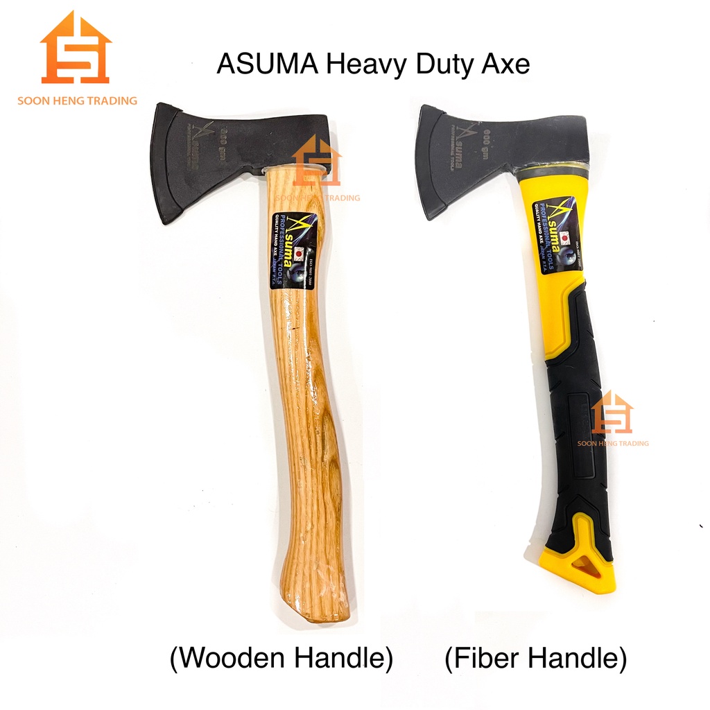 ASUMA Axe Fiber Handle/ Gardening Axe/ Kapak Kayu/ Heavy Duty Wood ...