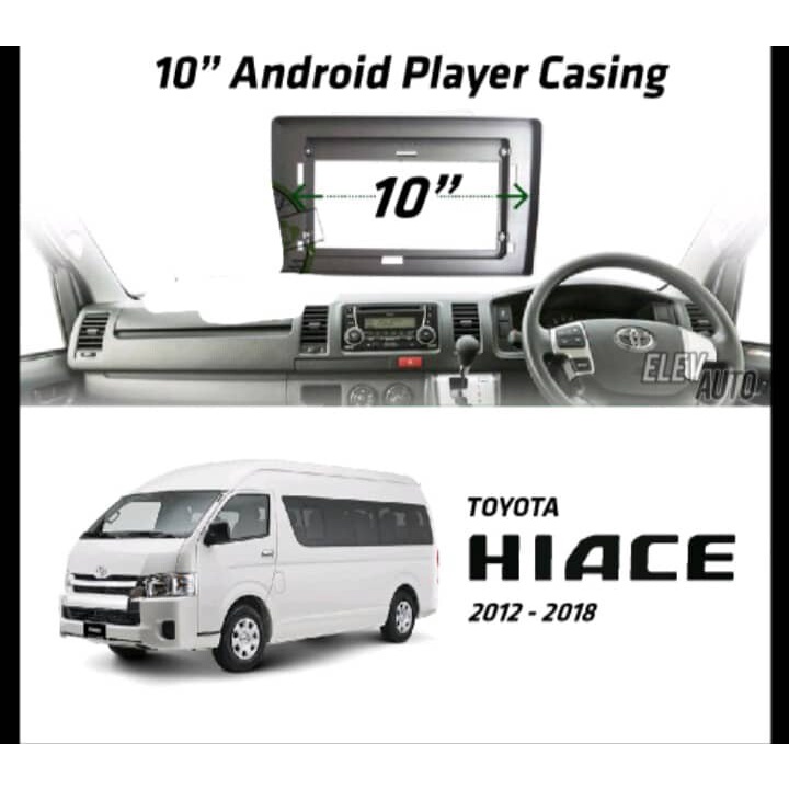TOYOTA HIACE OLD AND NEW ANDROID PLAYER + CASING + CAMERA HIGH GRADE ...