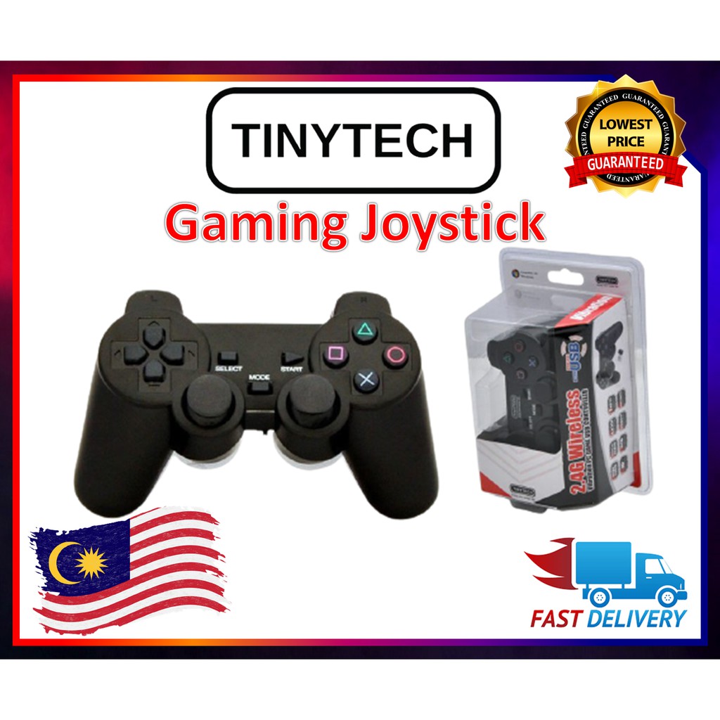 Tinytech GP-WL706 2.4GHz Wireless Vibration Gaming Joystick PC Game USB ...